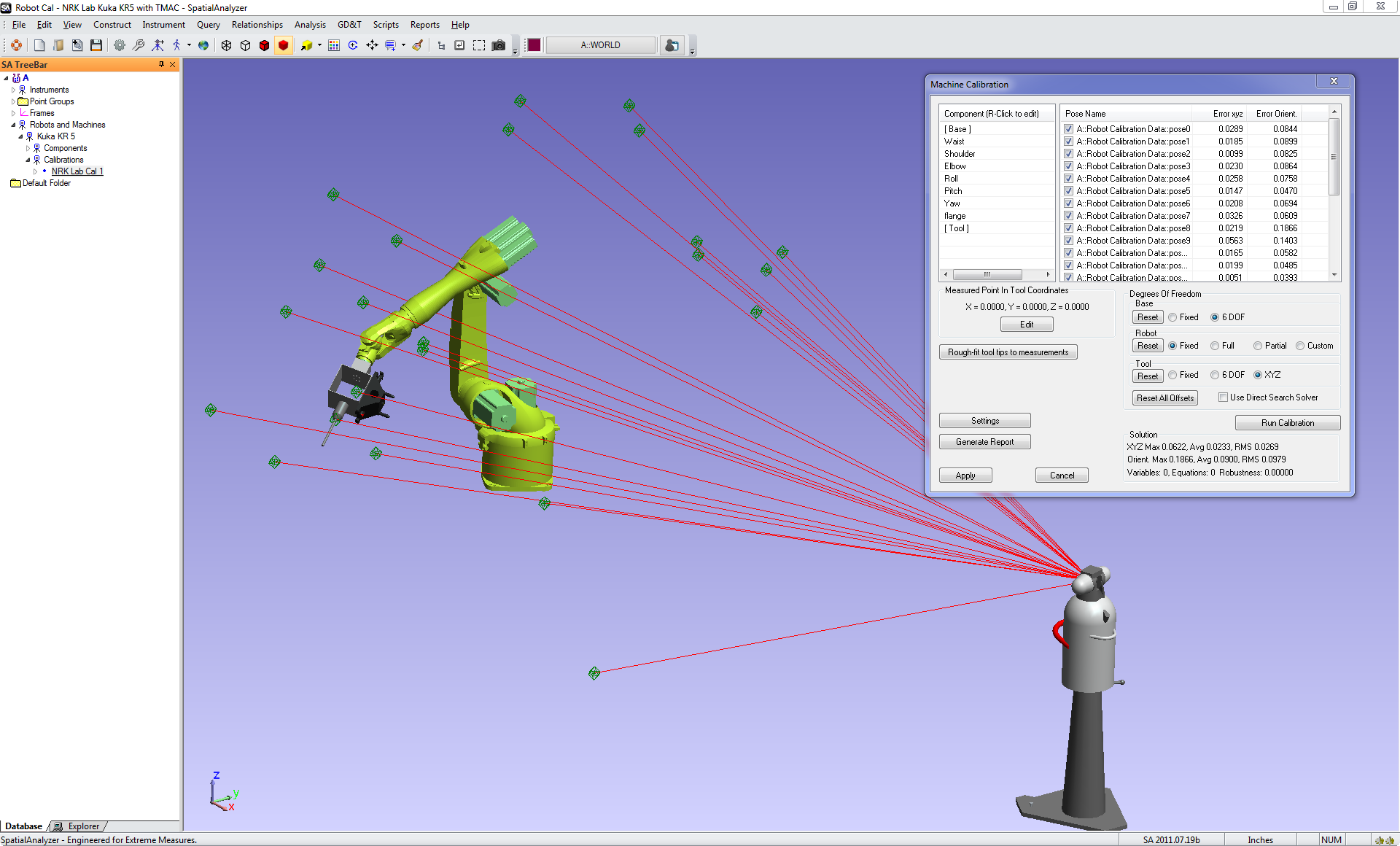 Screenshots | SpatialAnalyzer | New River Kinematics